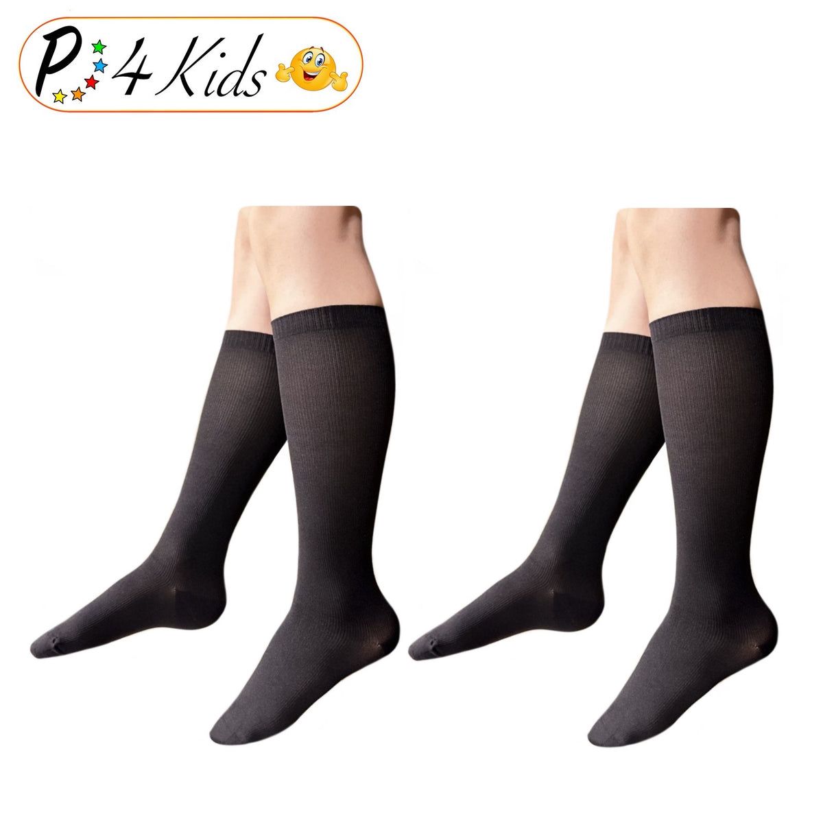 Kid’s Boys Girls Compression Knee High Leg Energy Recovery Socks 2 Pac ...